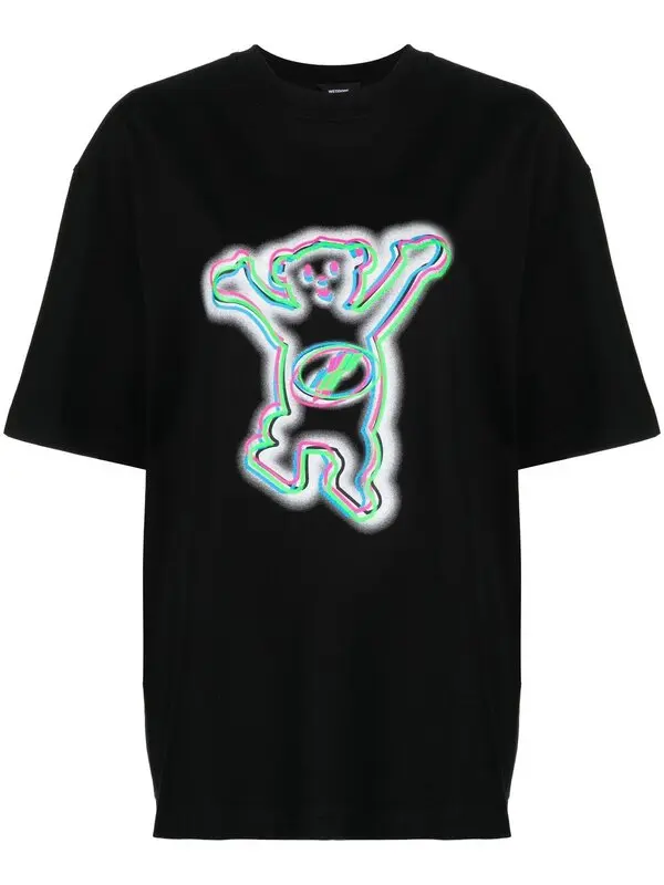 We11Done Teddy Print T-shirt - Black
