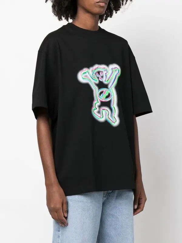 We11Done Teddy Print T-shirt - Black