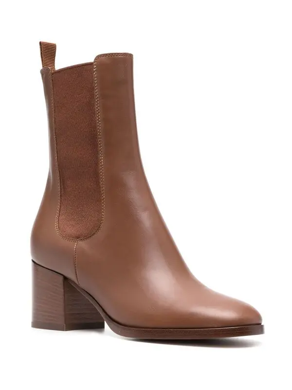 GIANVITO ROSSI Block-heel Leather Chelsea Boots