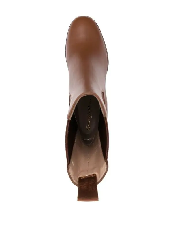 GIANVITO ROSSI Block-heel Leather Chelsea Boots