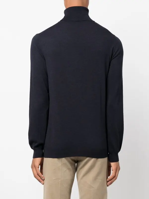ZANONE Roll-neck Long-sleeve Jumper - Blue