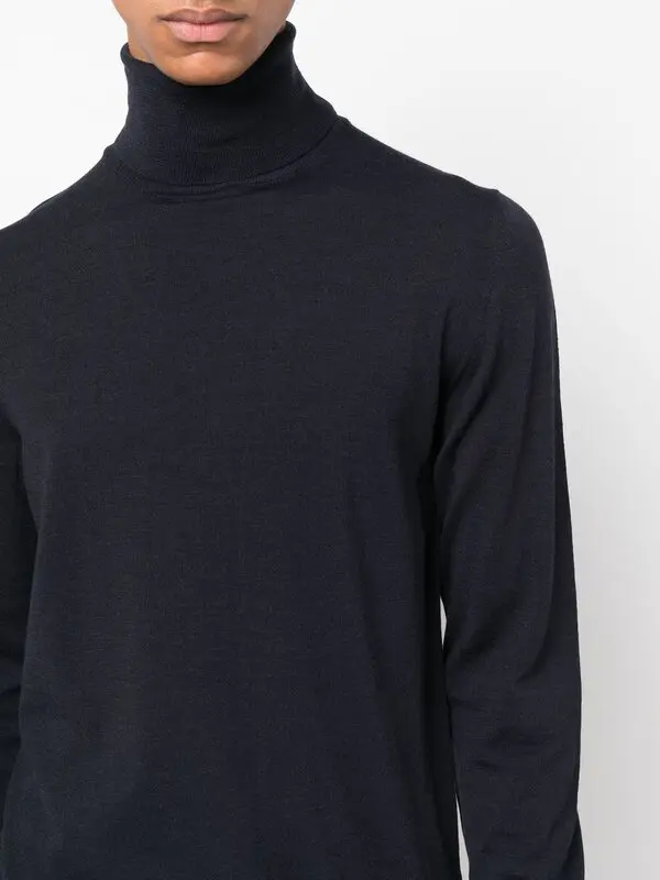 ZANONE Roll-neck Long-sleeve Jumper - Blue