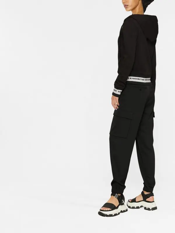 Versace Logo-embroidered Zip-up Hoodie