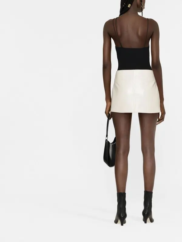 COURREGES Vinyl Mini Skirt - Neutrals