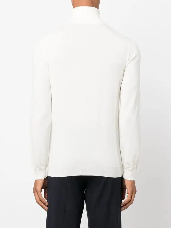 ZANONE Long-sleeve Roll-neck Jumper - White