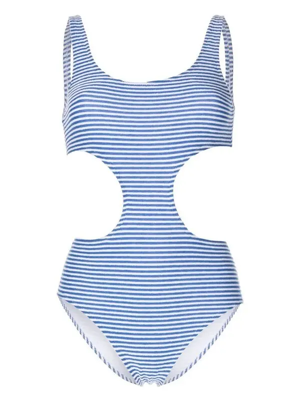 Solid & Striped The Sarah Striped Swimsuit - Blue