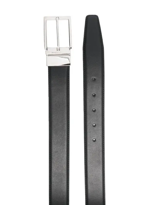 Brioni Reversible Leather Buckle Belt
