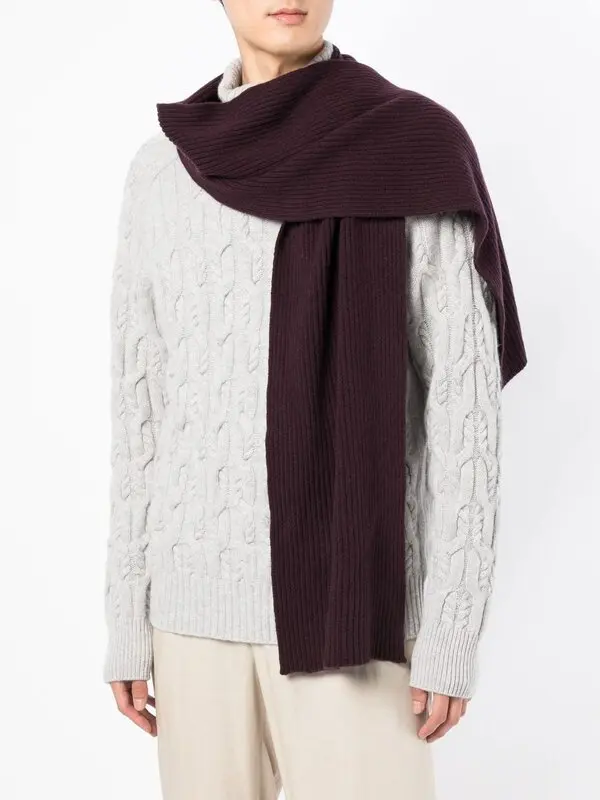 N.peal Rib-knit Cashmere Scarf
