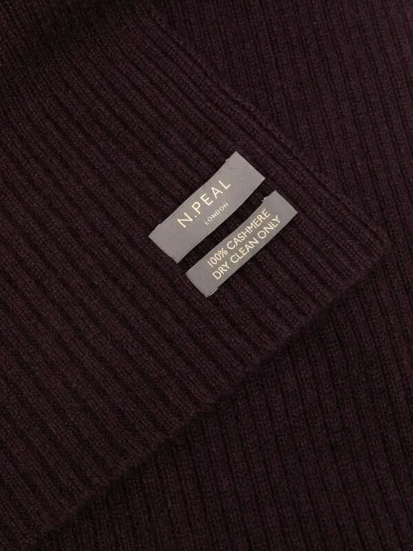 N.peal Rib-knit Cashmere Scarf