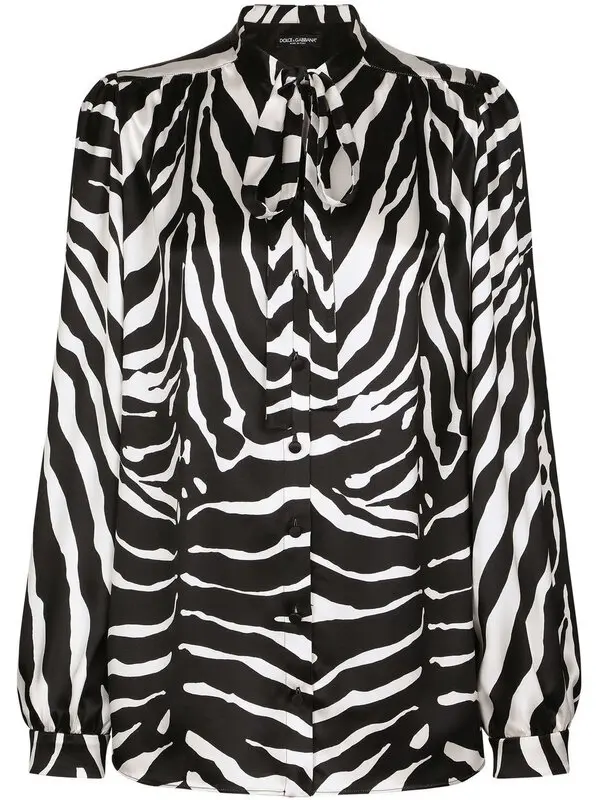 Dolce & Gabbana Zebra-print Satin Shirt