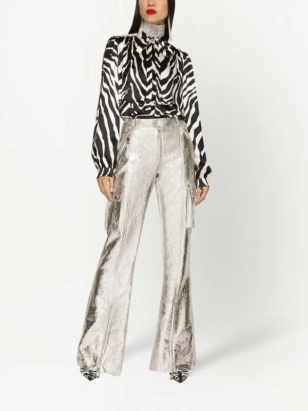 Dolce & Gabbana Zebra-print Satin Shirt