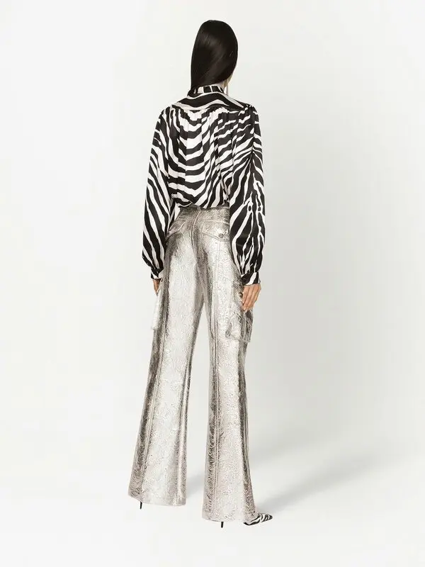 Dolce & Gabbana Zebra-print Satin Shirt