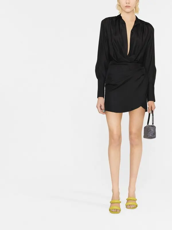 Gauge81 Silk Shirt Dress - Black