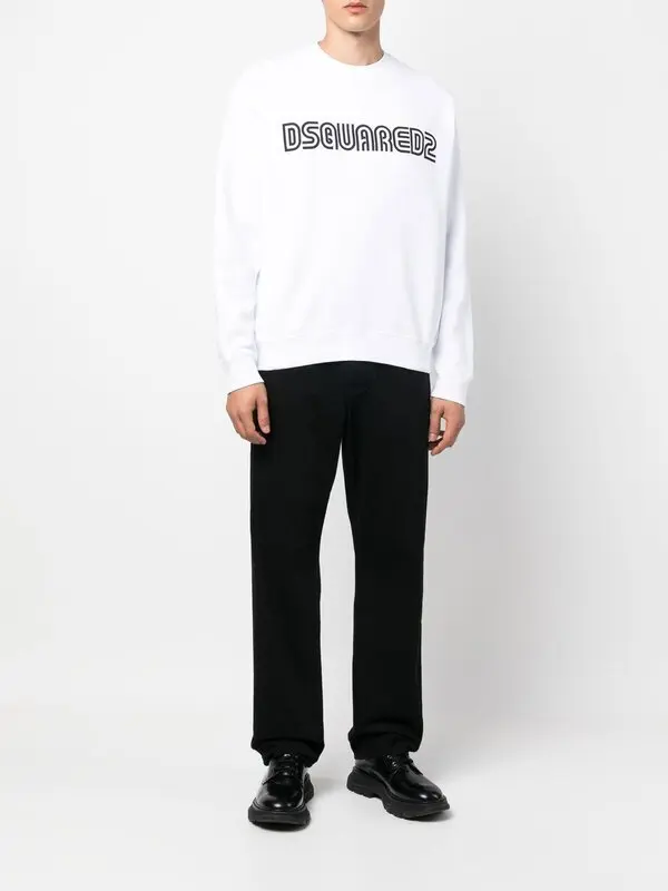 Dsquared2 Logo Print Cotton Sweatshirt