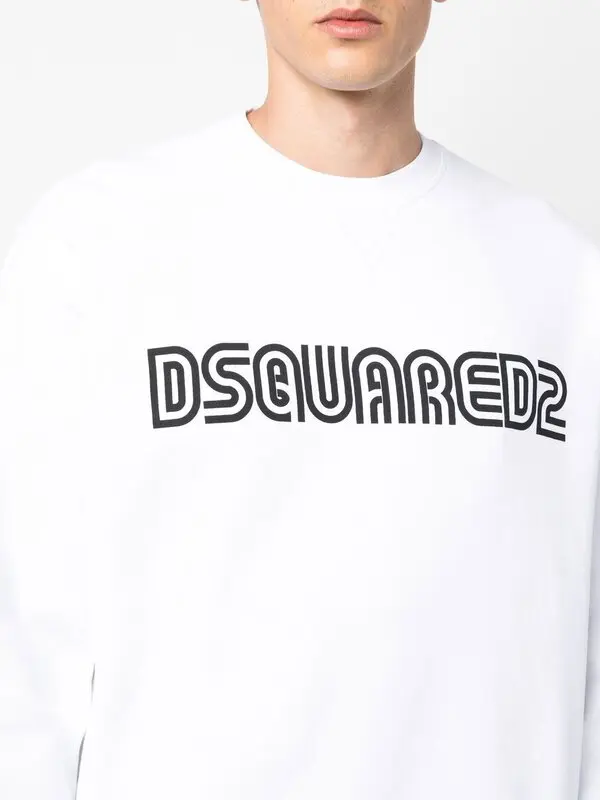 Dsquared2 Logo Print Cotton Sweatshirt