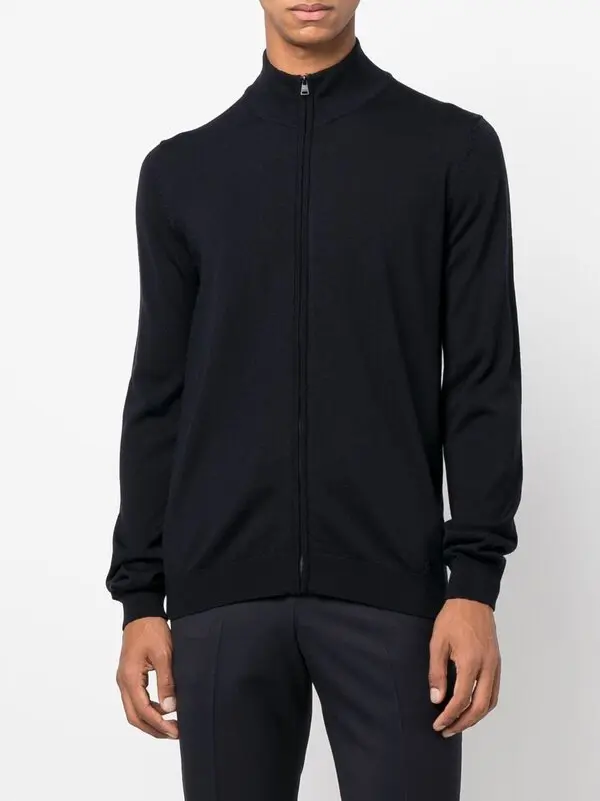 Hugo Ribbed-knit Zip-up Sweater