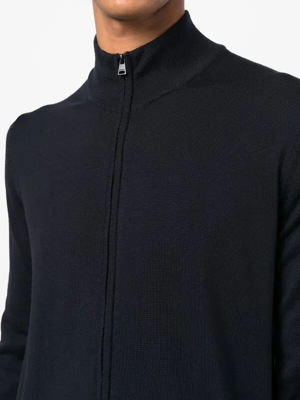 Hugo Ribbed-knit Zip-up Sweater