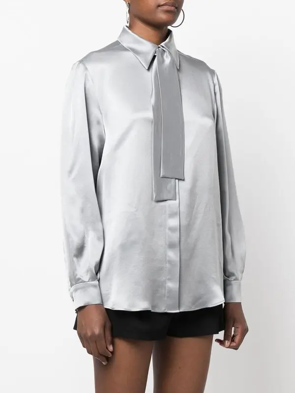 Alberta Ferretti Scarf-detail Silk Shirt