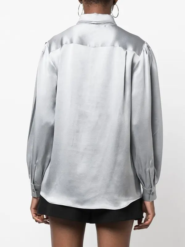 Alberta Ferretti Scarf-detail Silk Shirt