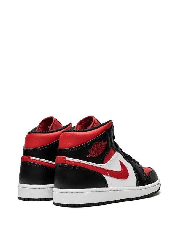 JORDAN Air 1 Mid Bred Toe Sneakers - White