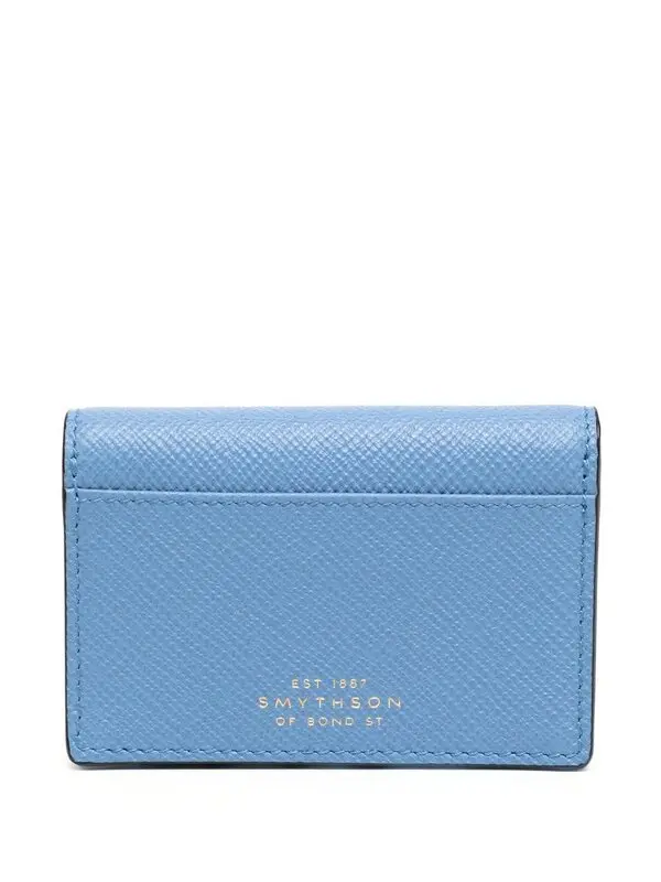 Smythson Folded Leather Wallet - Blue
