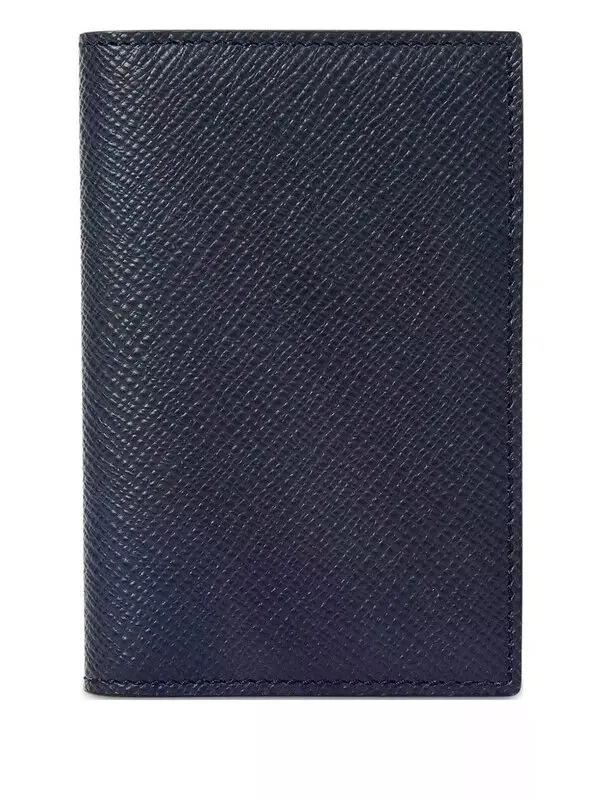 Smythson Panama Leather Card Holder - Black