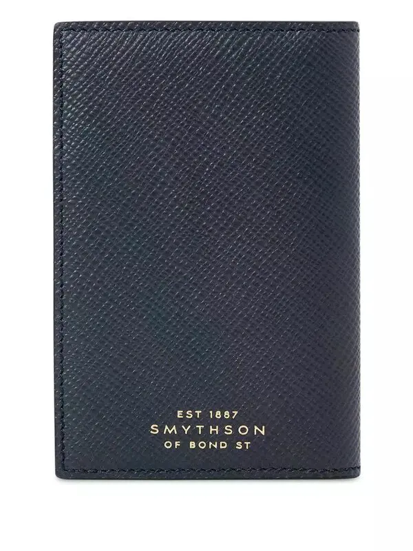 Smythson Panama Leather Card Holder - Black