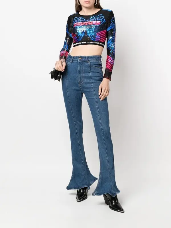 Versace Logo-print Cropped Top
