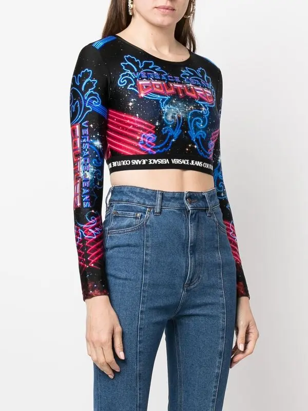 Versace Logo-print Cropped Top