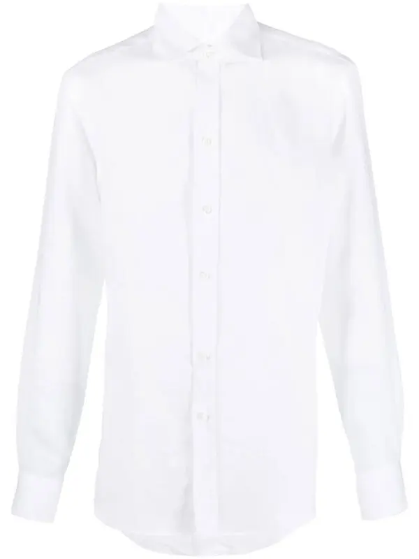 Ralph Lauren Purple Label Long-sleeved Linen Shirt