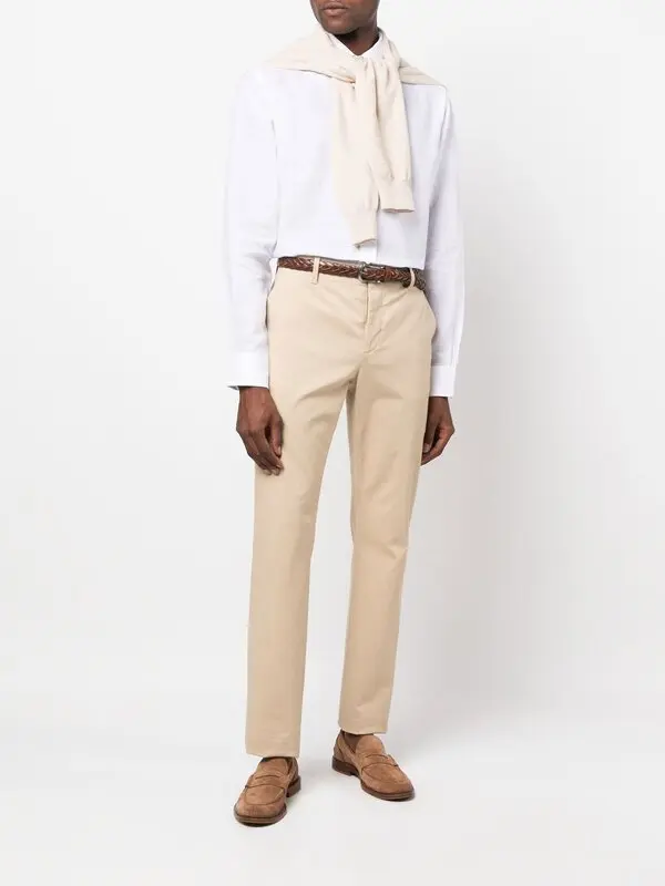 Ralph Lauren Purple Label Long-sleeved Linen Shirt