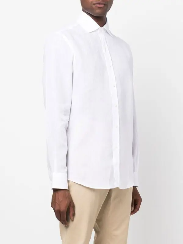 Ralph Lauren Purple Label Long-sleeved Linen Shirt