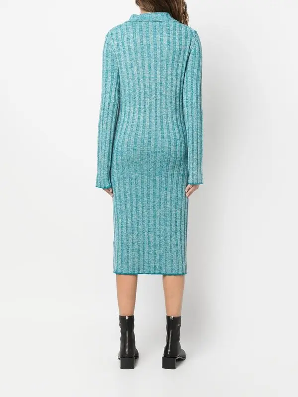 Acne Studios Ribbed Midi Polo Dress