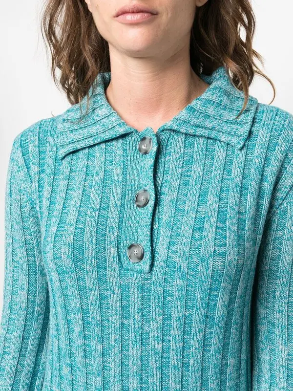 Acne Studios Ribbed Midi Polo Dress