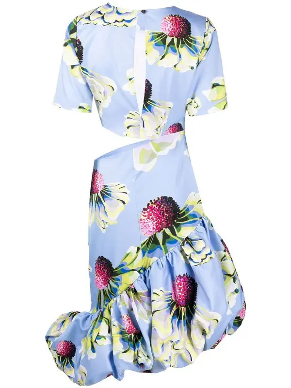 KIKA VARGAS Graphic-print Short-sleeve Dress