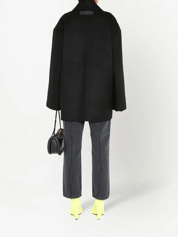 Jw Anderson Wool-Blend Zip-Front Coat In Black - 77% Off