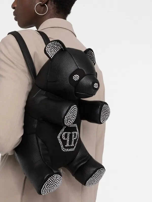 Philipp Plein Rhinestone-Embellished Teddy Backpack In Black - 60
