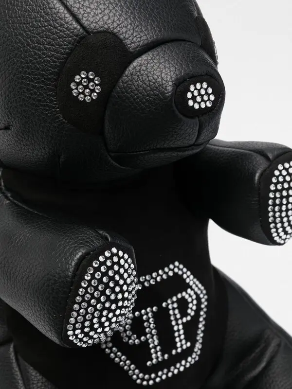 Philipp Plein Black Rhinestone Teddy Backpack Philipp Plein Rhinestone-Embellished Teddy Backpack In Black  main image 3