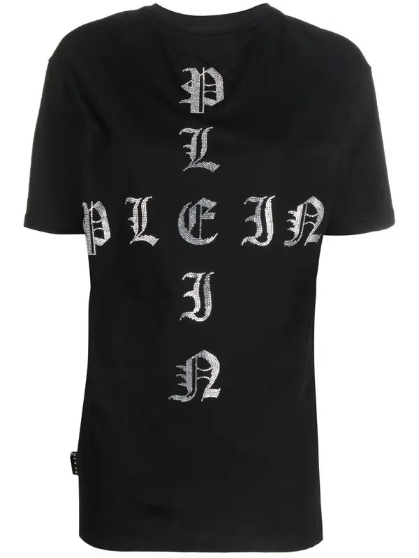 Philipp Plein Gothic Plein Crystal-embellished T-shirt - Black