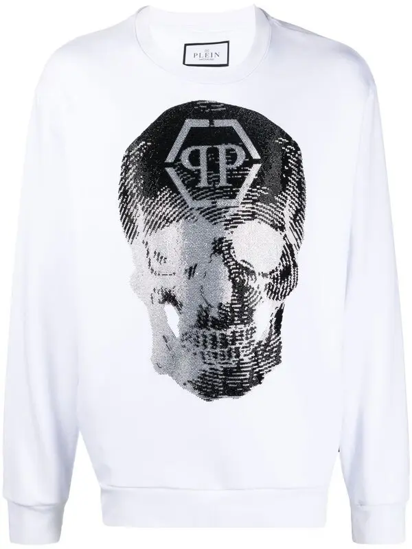 Philipp Plein Skull Logo-print Sweatshirt - White