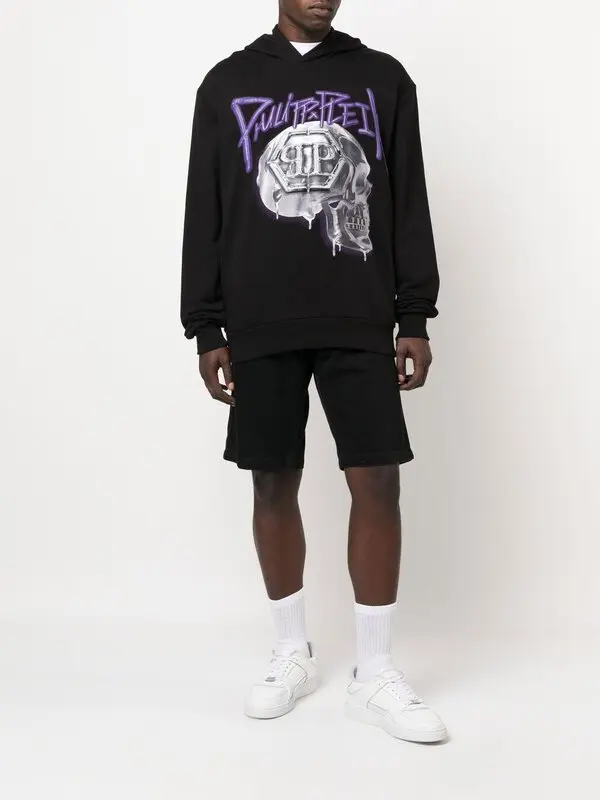 Philipp Plein Skull-print Hoodie - Black