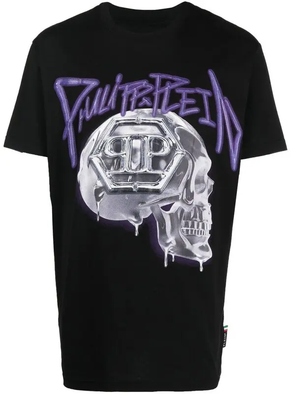 Philipp Plein Skull-print Short-sleeve T-shirt - Black
