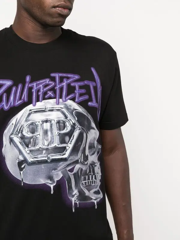 Philipp Plein Skull-print Short-sleeve T-shirt - Black