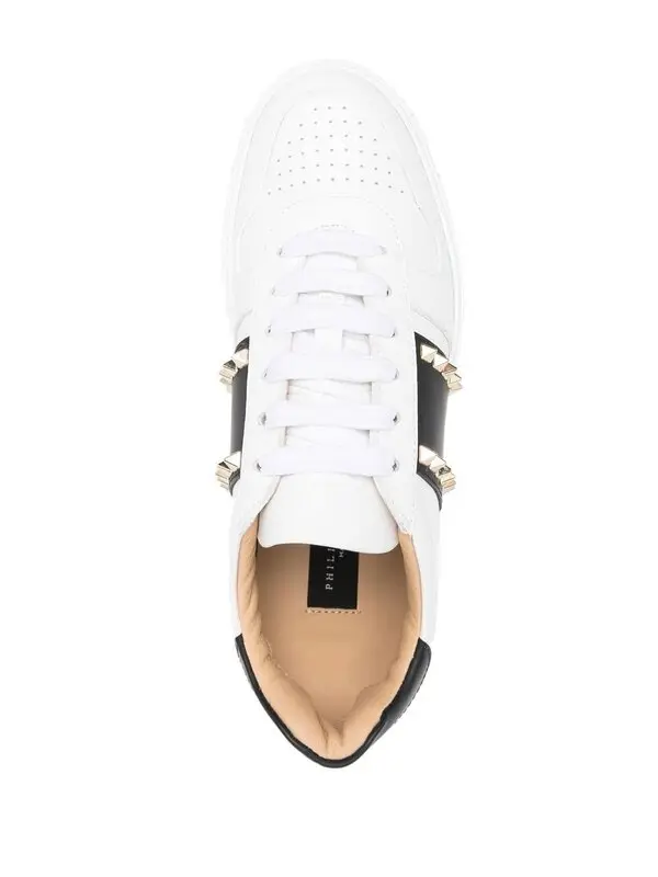 Philipp Plein Stud-embellished Low-top Sneakers - White