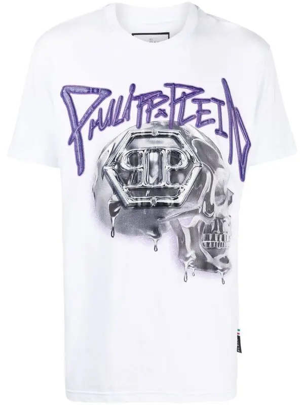 Philipp Plein Skull-print Short-sleeve T-shirt - White