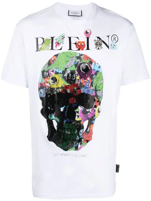 Philipp Plein Monsters Logo Print T-shirt