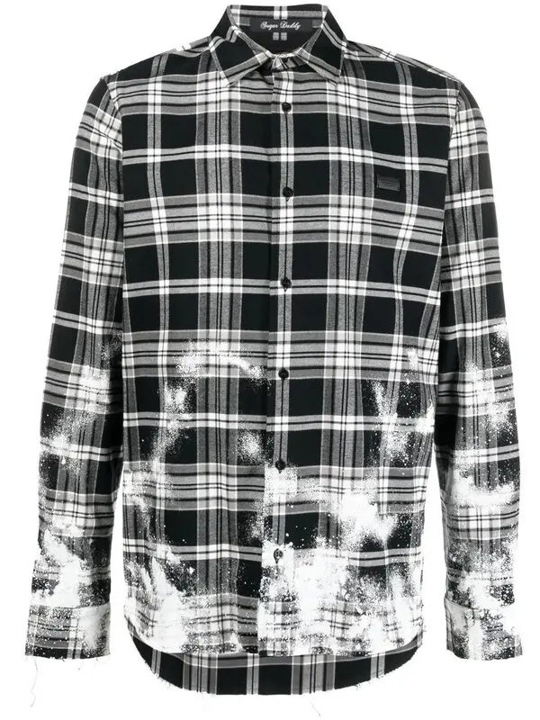 Philipp Plein Gothic Plein Checked Cotton Shirt