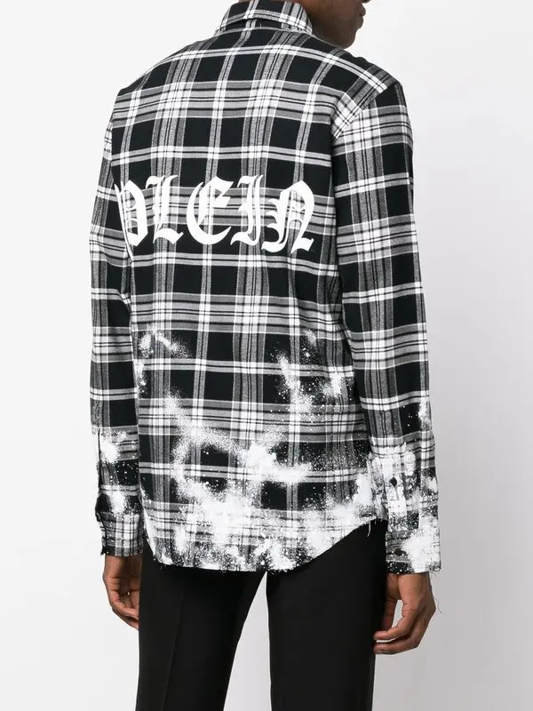 Philipp Plein Gothic Plein Checked Cotton Shirt