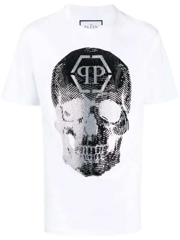 Philipp Plein Ss Skull Print T-shirt - White