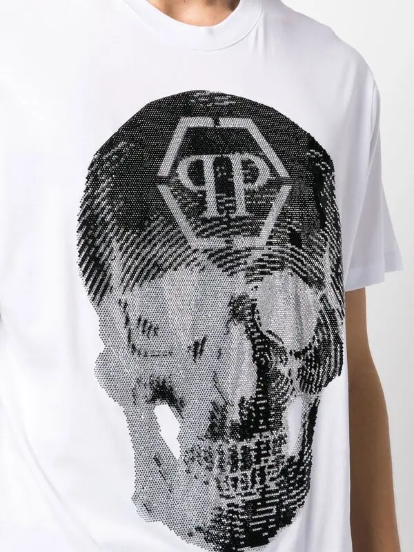 Philipp Plein Ss Skull Print T-shirt - White